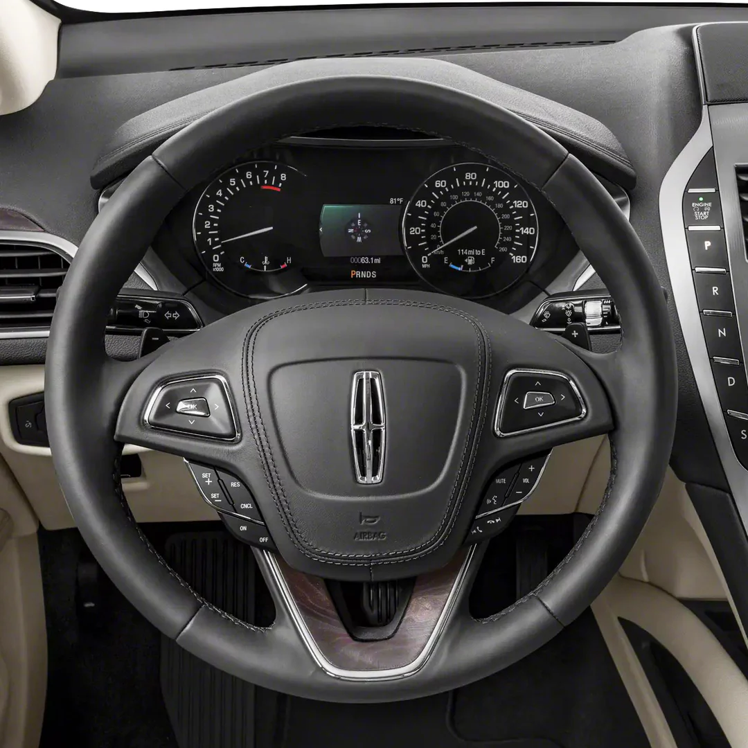 DIY Stitched Steering Wheel Covers for Lincoln MKZ 2014 2020 MEWANT Steering wheel cover
