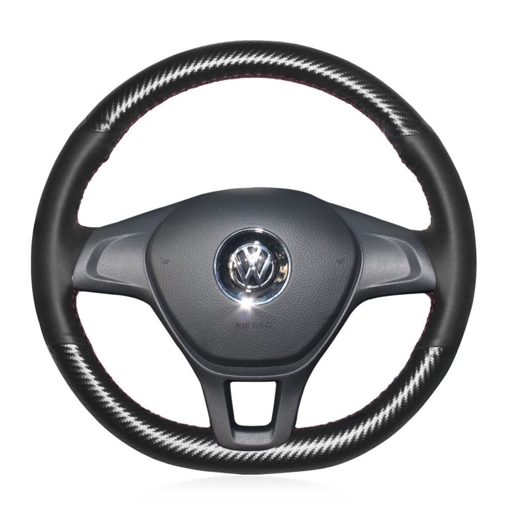 Custom Hand Sewing Carbon and Leather Steering Wheel Covers for ...